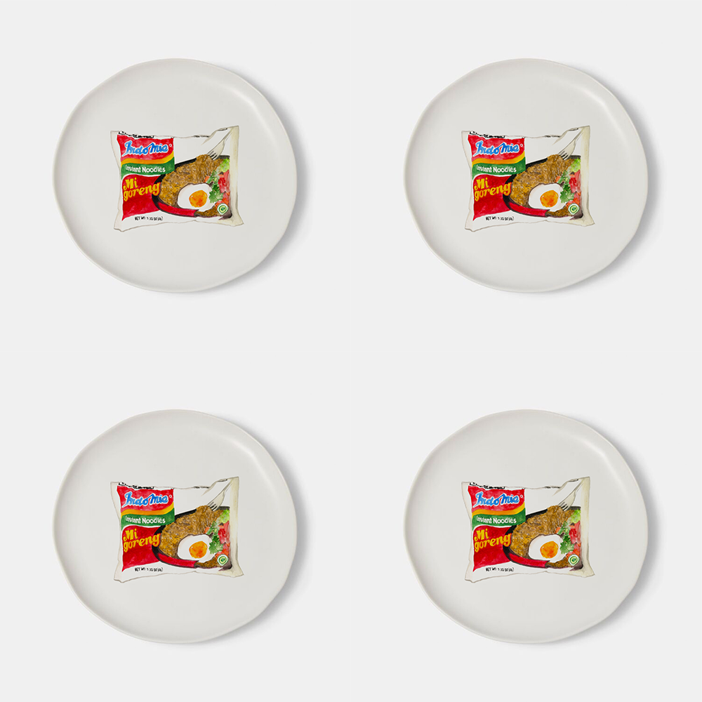 PLATES — GIRL DINNER SNACK PLATES — SET of 4 – Big Bite Studios